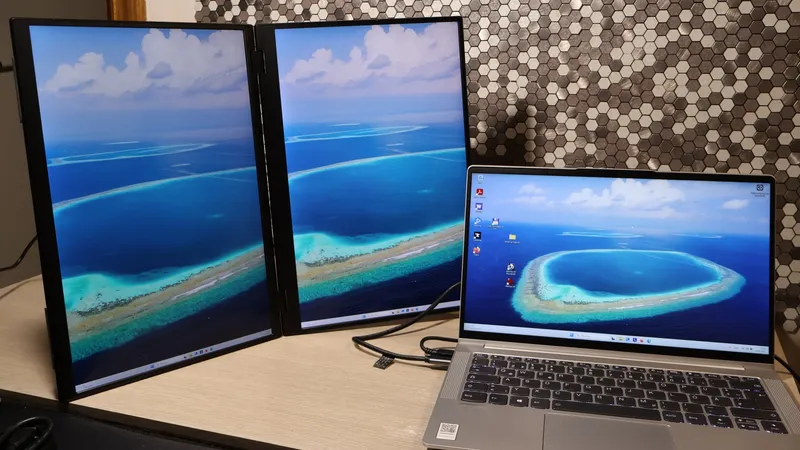 Testing portable USB-C/HDMI EHOMEWEI X1 Pro dual-display monitor